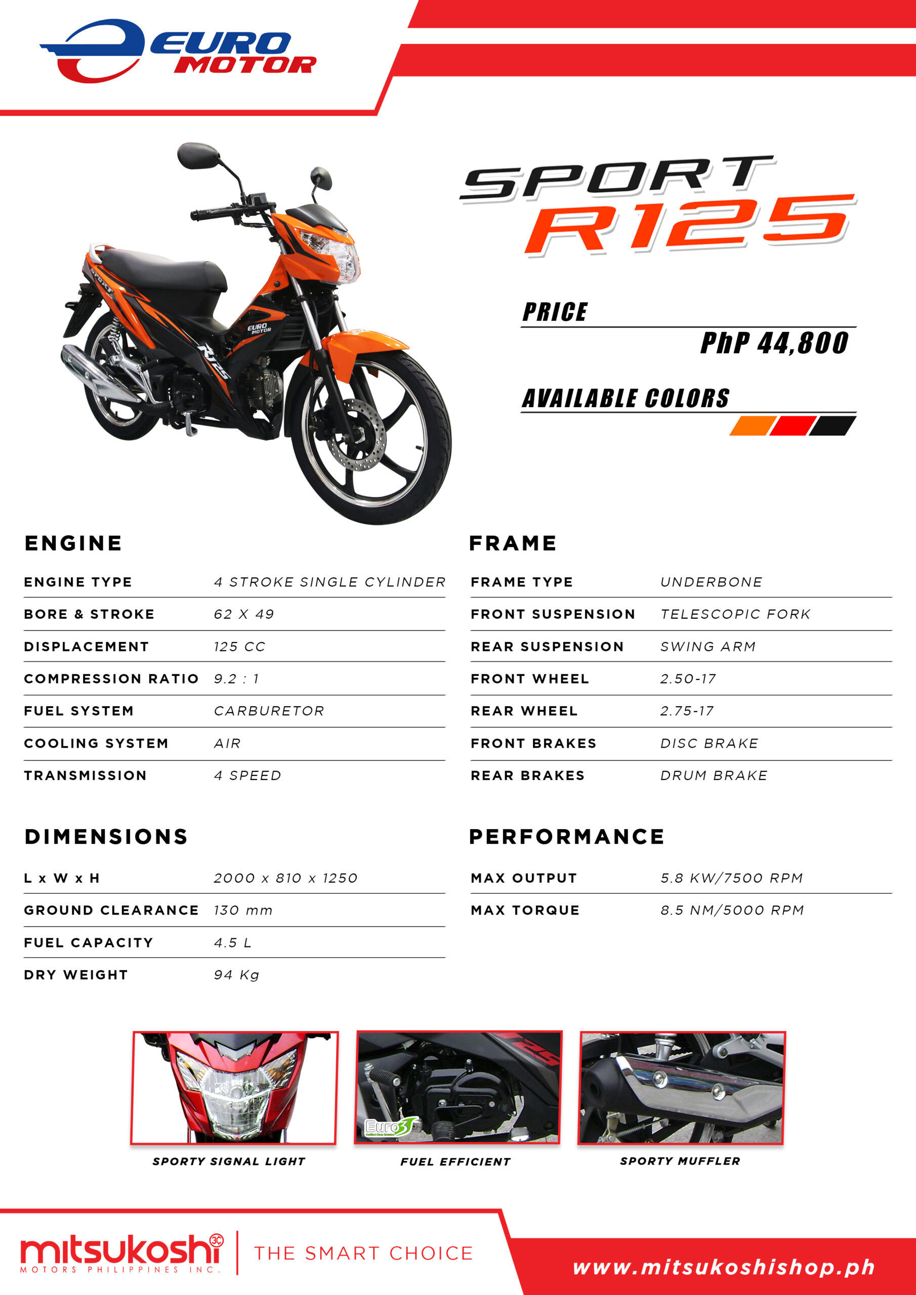 Euro Sport R125 – Mitsukoshi Motors